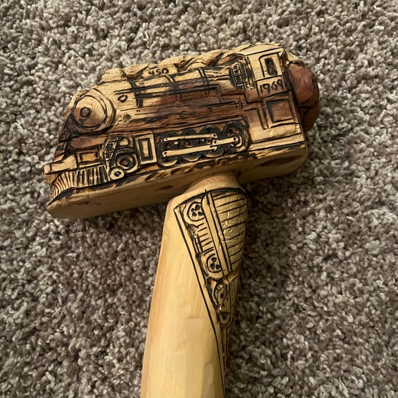 Other | Handcrafted Wooden Walking Stickcane Railroad Design | Poshmark